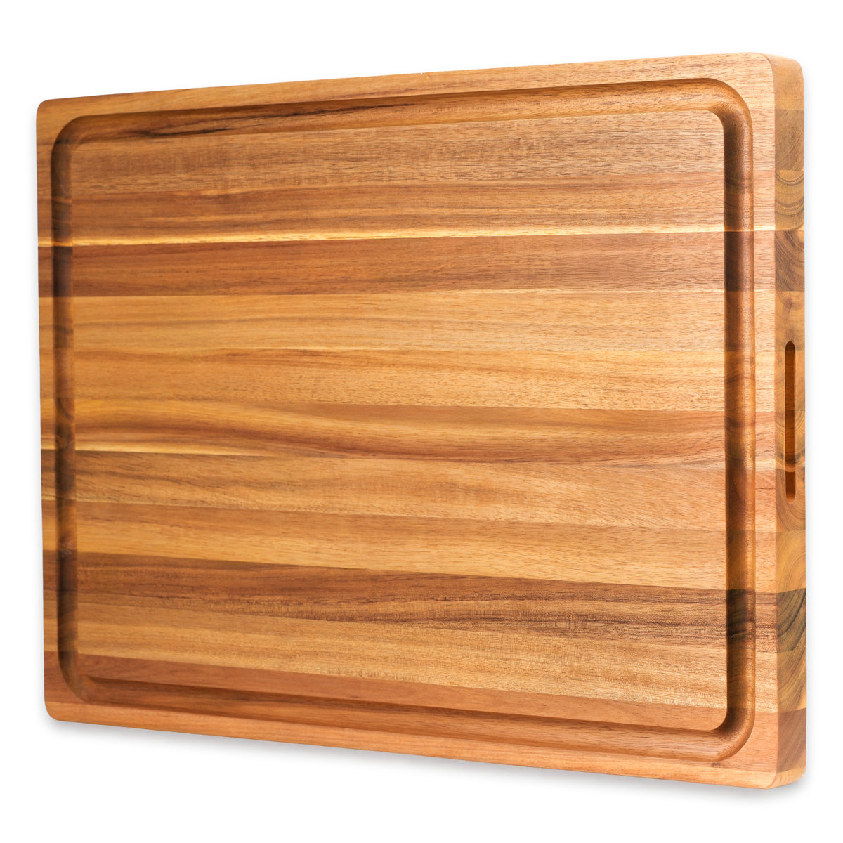 Howizz Howard Edge Grain Acacia Solid Wood Cutting Board - Reversible Extra Large Butcher Block ...